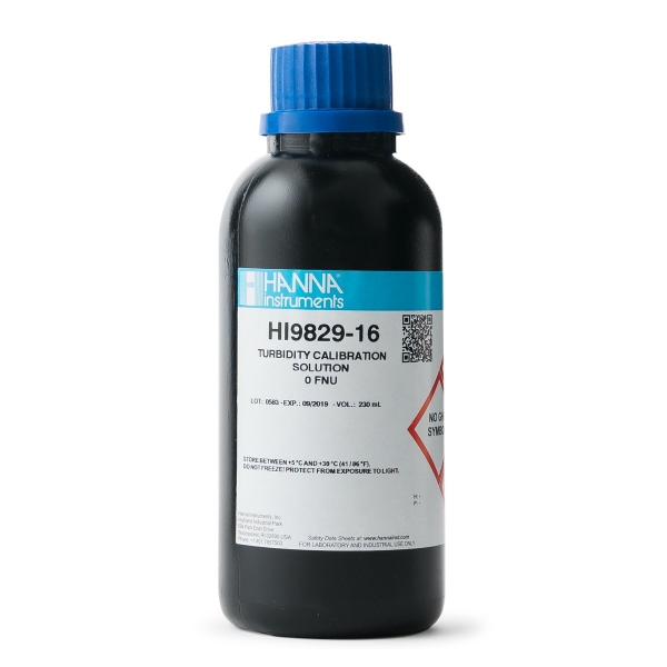 HI9829-16 - Solução de calibração de turvação 0 FNU para HI9829, 230 ml